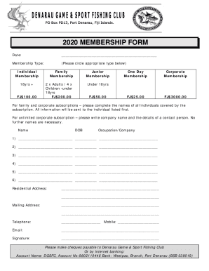 Fillable Online Eff Membership Form 2020 Pdf Download 2020 - Fill and ...