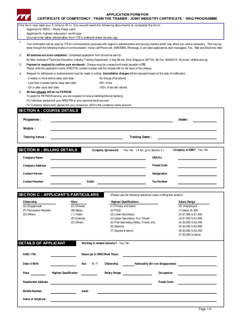 Fillable Online Free Sample Certificate of Competency Templates Fax ...