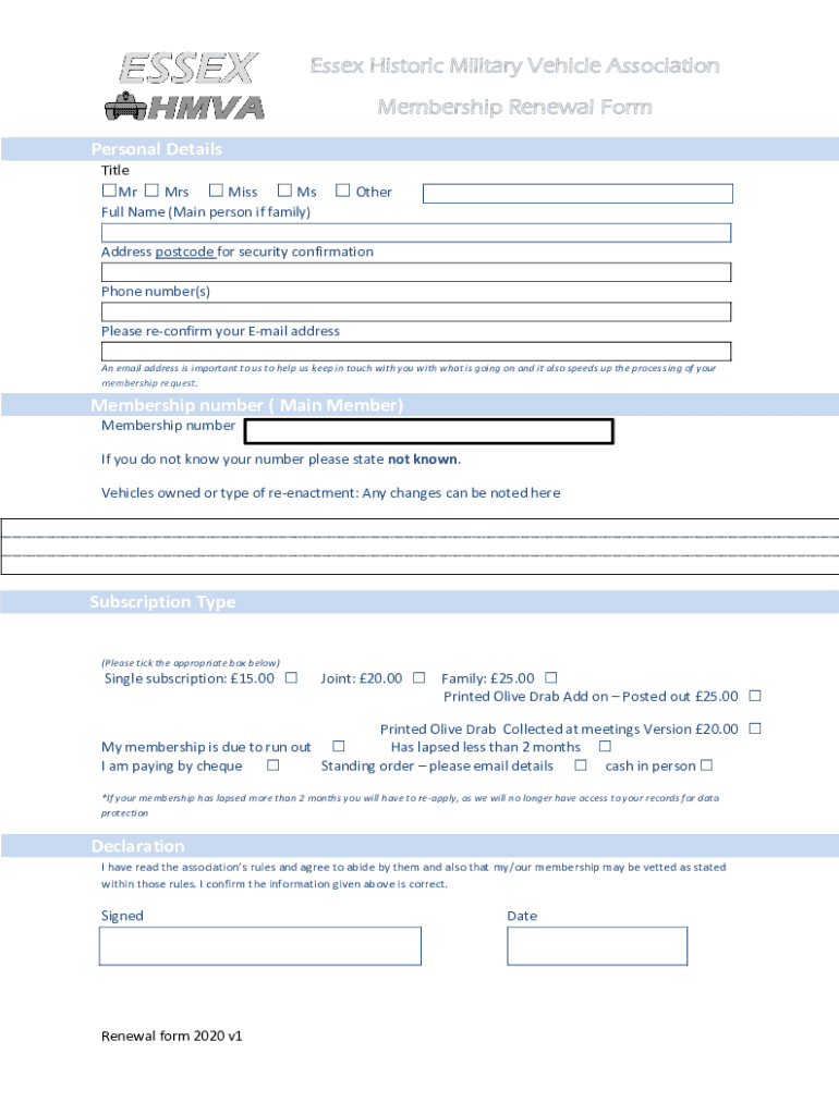 Fillable Online Historic (classic) vehicles: MOT and vehicle tax - GOV ...