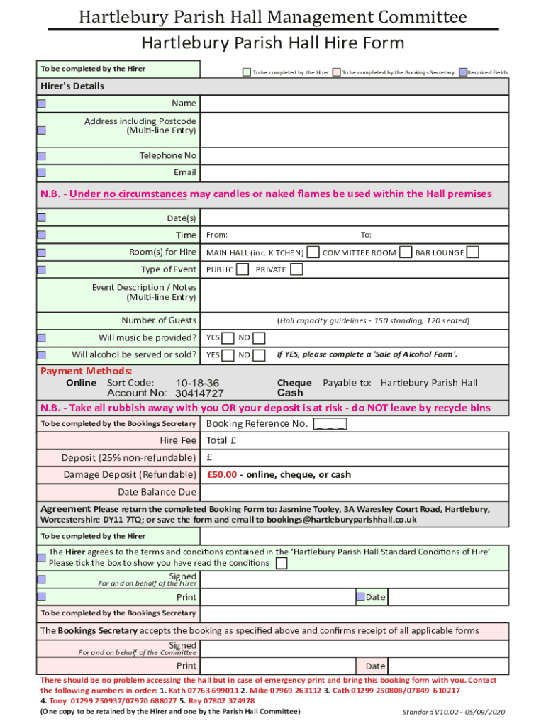 Fillable Online Find us - directions and map - Hartlebury Parish Hall 9 ...