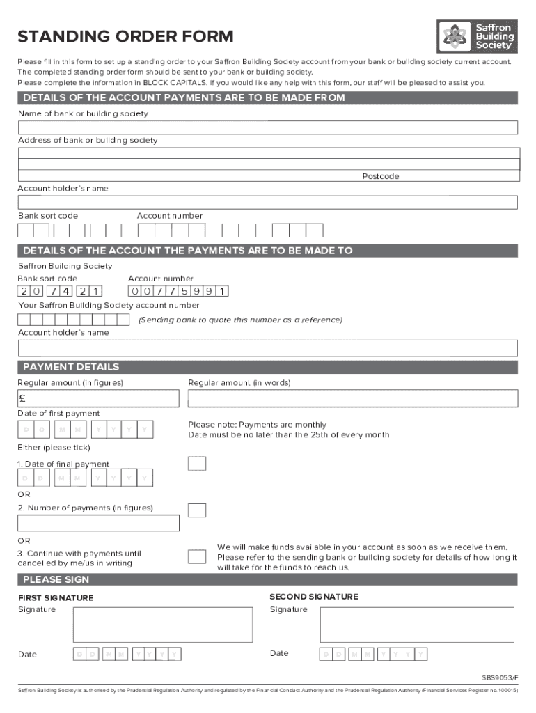 Fillable Online Standing Order Template - Fill Out and Sign Printable ...