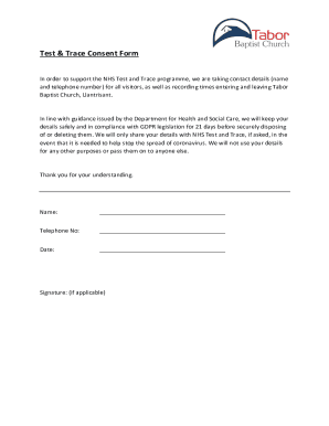 Fillable Online Annex B: Template form for collecting consent and ...
