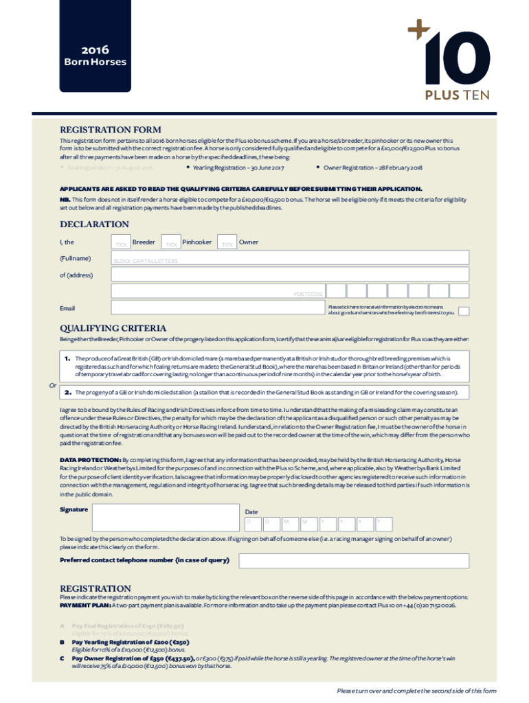 Fillable Online registration form - Plus 10 bonus Fax Email Print ...