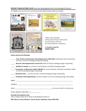 Fillable Online Buckinghamshire Record Society: Publishing historical ...