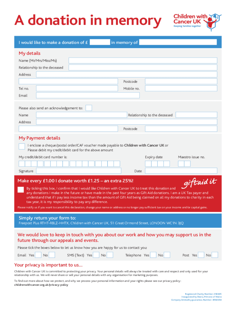 Fillable Online 3254 In Memory form.indd Fax Email Print - pdfFiller