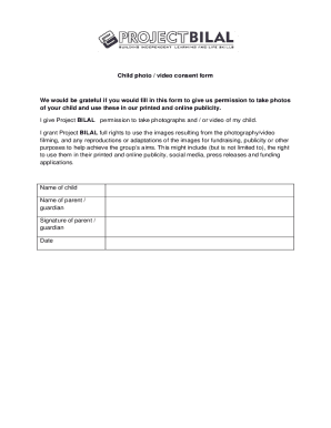 Fillable Online Child photo consent form.doc Fax Email Print - pdfFiller