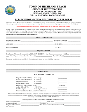 Fillable Online Highland Beach Town Of 3614 S Ocean Blvd, Highland ...