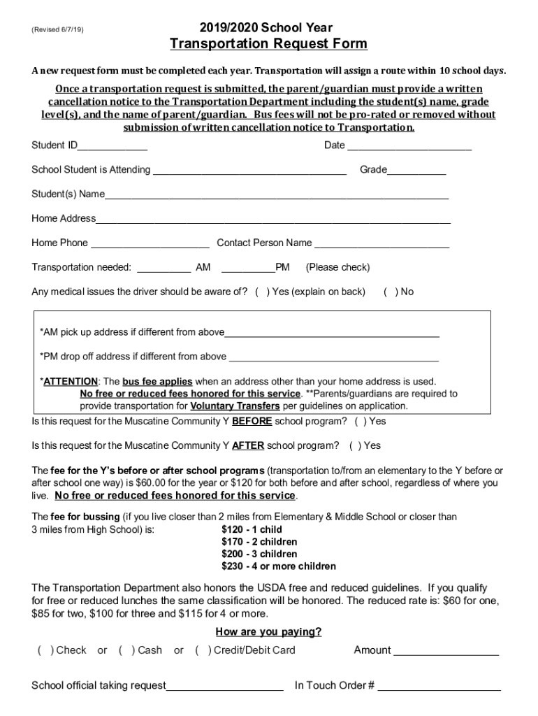 Fillable Online FREE 32+ Transportation Request Forms in PDFMS ...