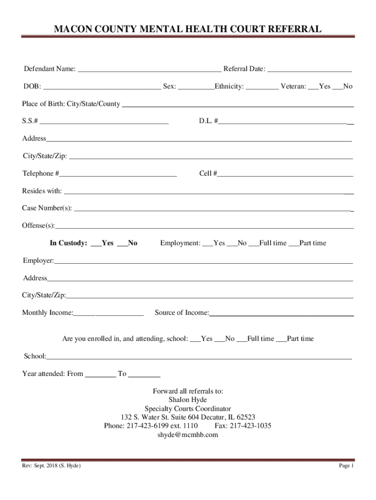 Fillable Online Decatur Il County Clerk Health Fax Email Print - pdfFiller