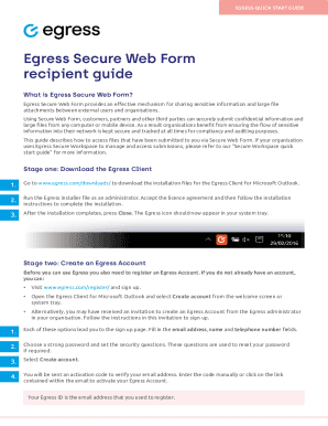 Fillable Online Egress Secure Web Form recipient guide Fax Email Print ...