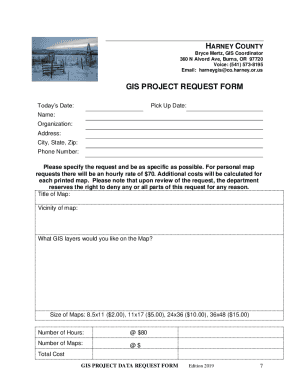 Fillable Online GIS DATA REQUEST FORM 2019 - co.harney.or.us Fax Email ...