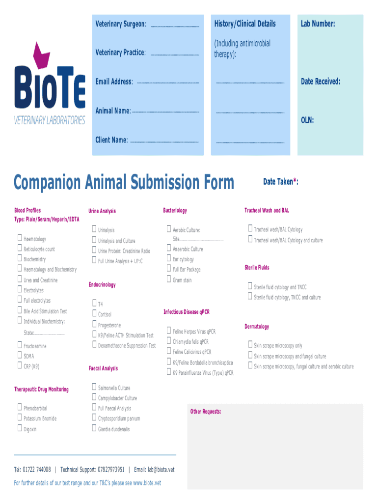 Fillable Online V3-2019-09-16-DW-BioTe-Companion-Submission-Form.docx Fax Email Print - pdfFiller