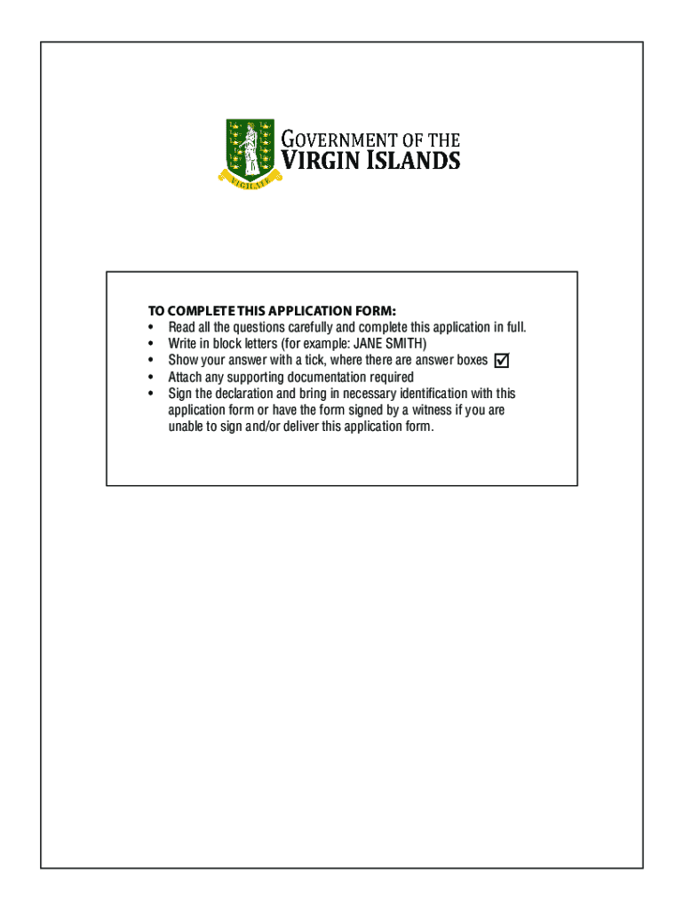 Fillable Online bvi gov TO COMPLETE THIS APPLICATION FORM :Read all the ...