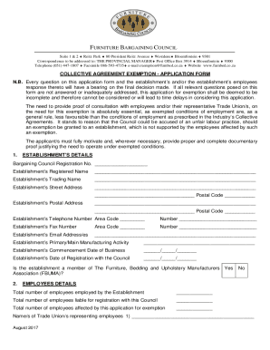 Fillable Online Application Form - Furniture Bargaining Council Fax ...