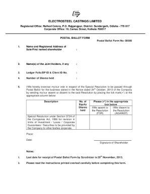 Fillable Online Form for Postal ballot - FINAL .doc Fax Email Print ...