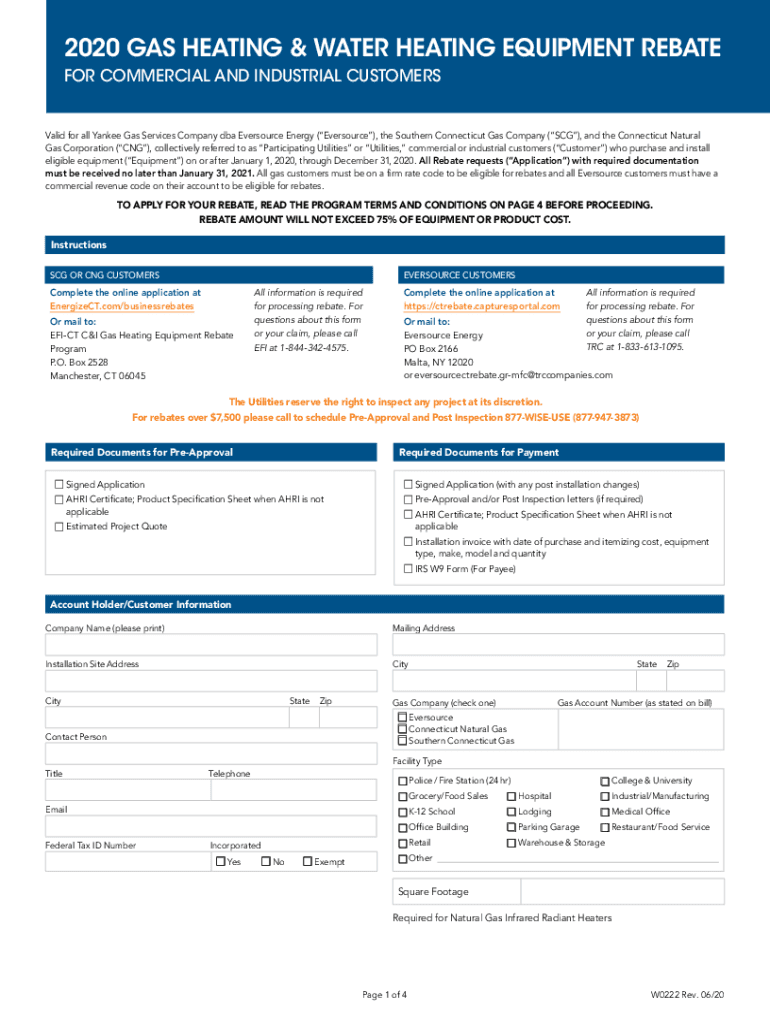 Fillable Online NSW Gas Rebate Application FormNSW Gas Rebate Application FormResidential High ...