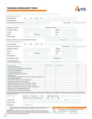 Fillable Online Master Builders Victoria Training and Events Directory ...