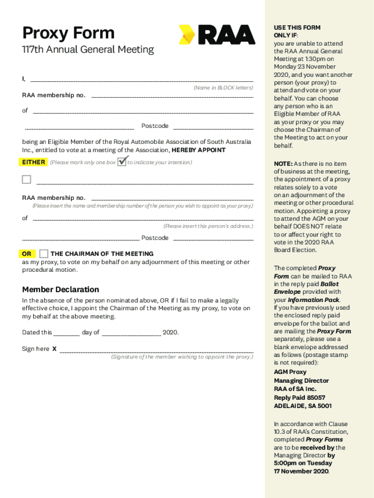 Fillable Online 40+ SAMPLE Proxy Letter Templates in PDFMS WordProxy ...