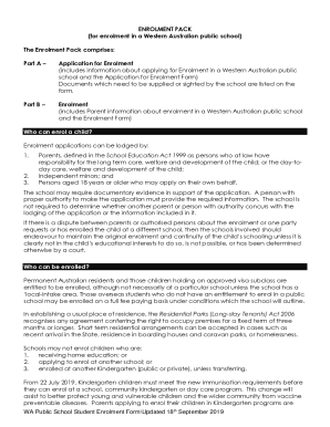 Fillable Online APPLICATION FOR KINDERGARTEN ENROLMENT FORM 2019 1 ...