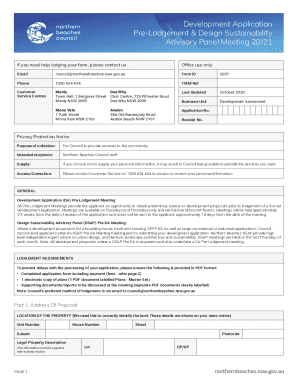 Fillable Online Development Application Pre-Lodgement & Design ...