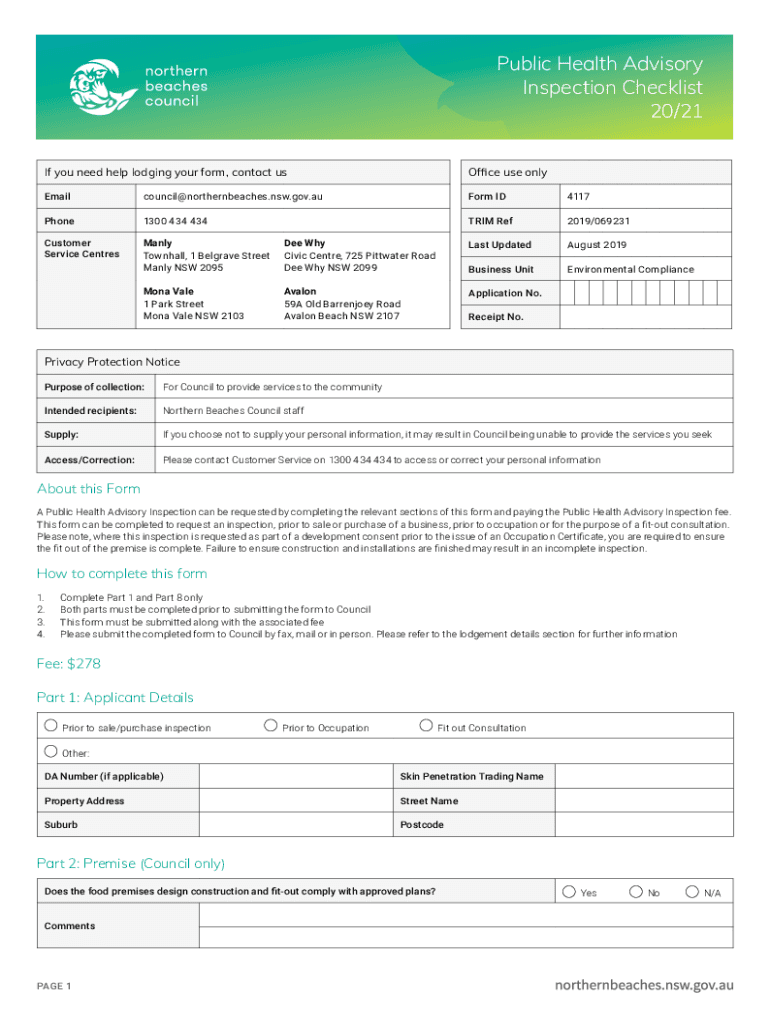 Fillable Online Health and Safety Checklists: Free ...