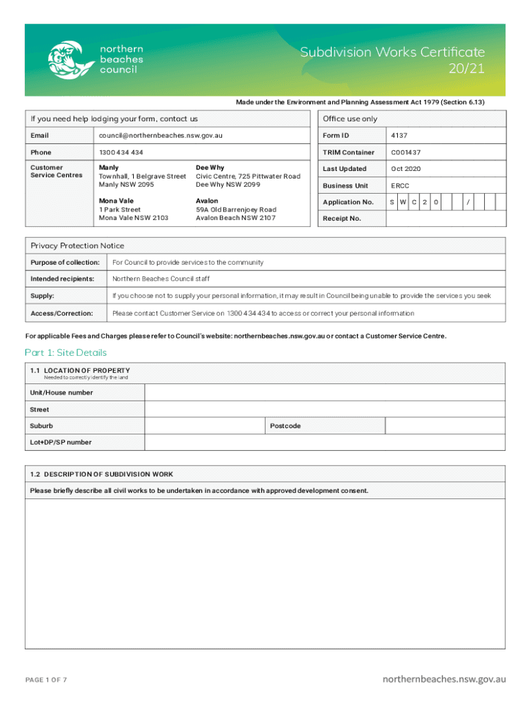 Fillable Online Made under the Environment and Planning Assessment Act ...