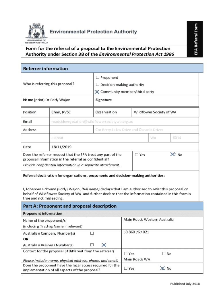 Fillable Online epa wa gov Report an Environmental Violation, General ...