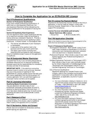 Fillable Online Contractor - Electrical Safety Authority (ESA)Severance ...