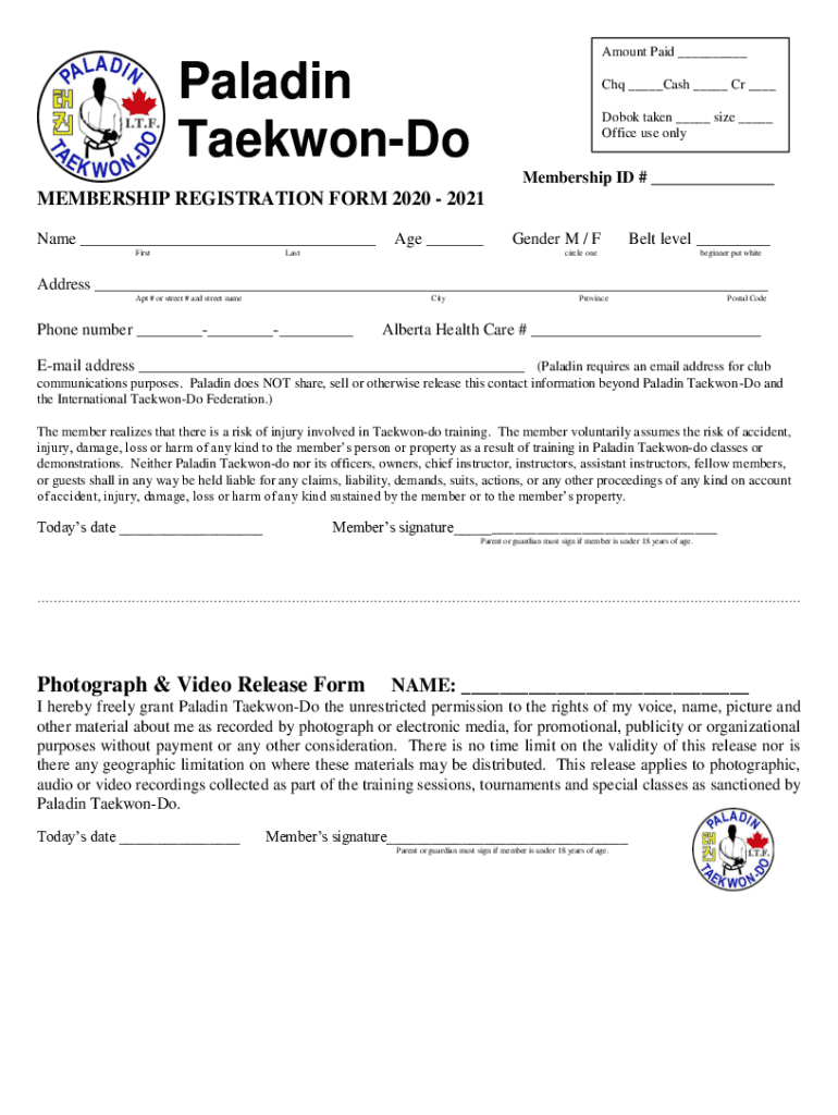 Fillable Online World TaekwondoWorld TaekwondoTaekwondo FormsTaekwondo ...