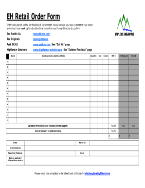 Fillable Online Retail Kit Order Form 2019.pub Fax Email Print - pdfFiller