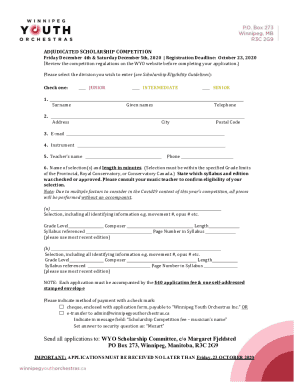 Fillable Online WYO-Scholarship-Competition-Registration-Form-2020-21 ...