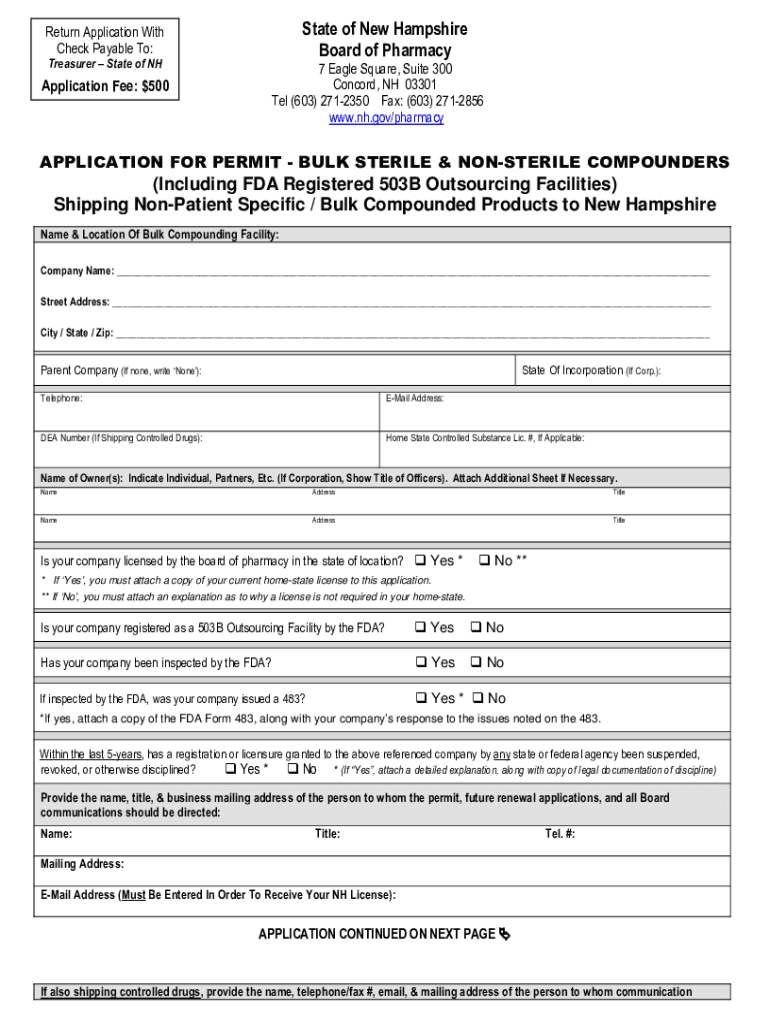 Fillable Online Including FDA Registered 503B Outsourcing Facilities ...