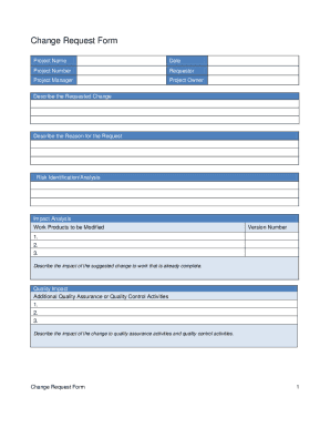 Fillable Online Change Request Form (Free Word Template ...