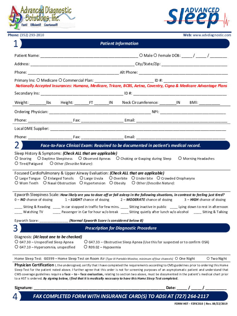 Fillable Online Overnight Oximetry Testing Pulse Oximetry Testing ...