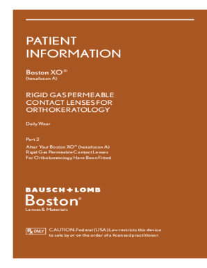 Fillable Online GAS PERMEABLE (GP) LENS FITTING GUIDEGAS PERMEABLE (GP ...