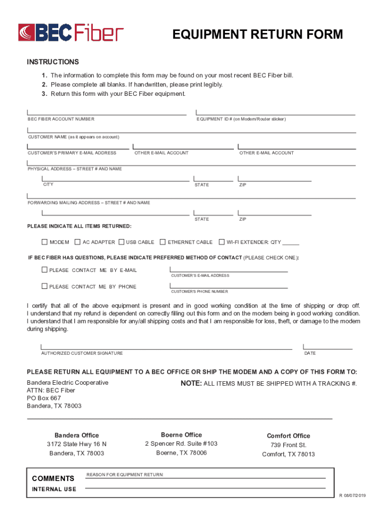 Fillable Online Return of Equipment Sample Clauses Fax Email Print ...