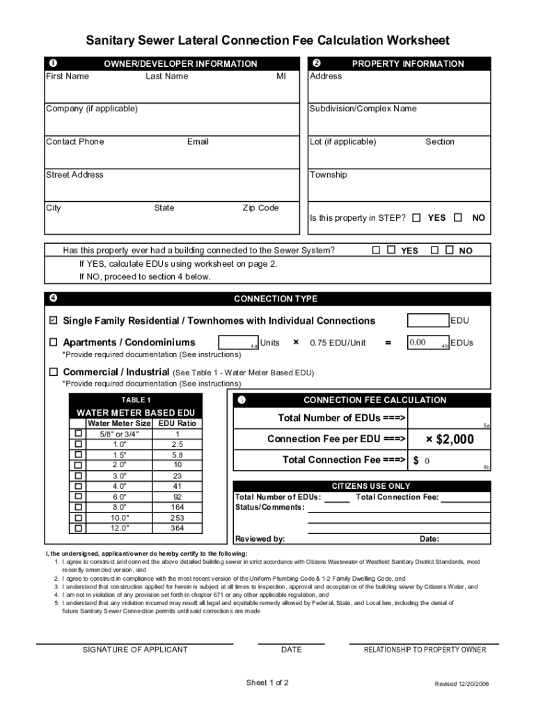 Fillable Online Section 3 Sanitary Sewer LateralsSection 3 Sanitary ...