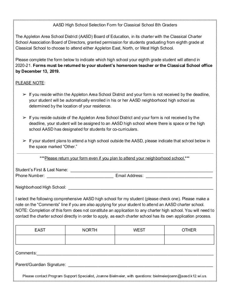 Fillable Online Fillable Online Fillable Online AASD High School ...