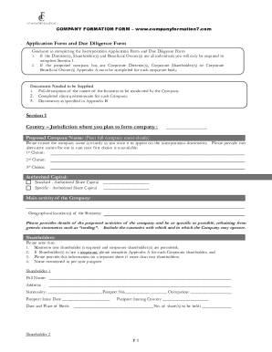 Fillable Online List of Documents Required while incorporating a ...