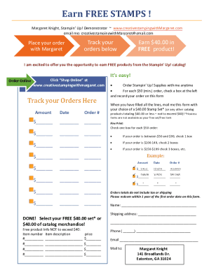 Fillable Online Earn FREE STAMPS Fax Email Print - pdfFiller