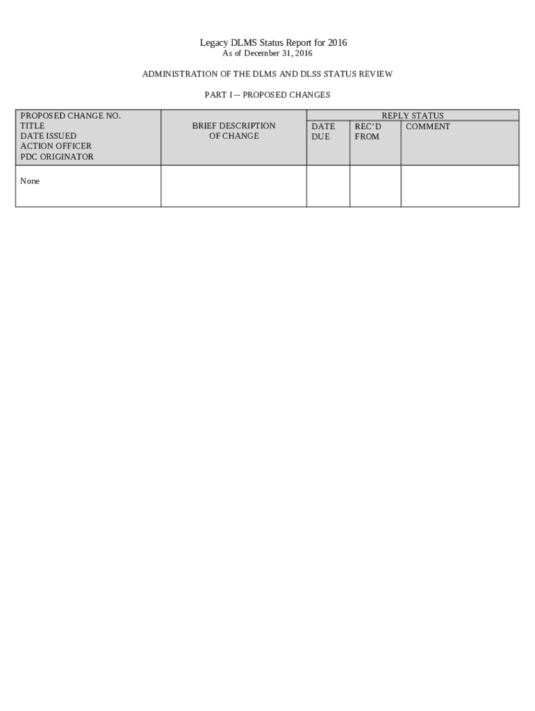 ADMINISTRATION OF THE DLMS AND DLSS STATUS REVIEW - dla.mil Doc ...