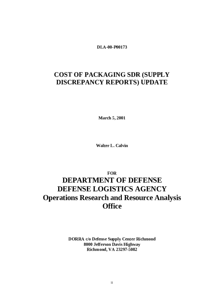 Supply Discrepancy Report (SDR) ApplicationEBSO Supply Discrepancy ...