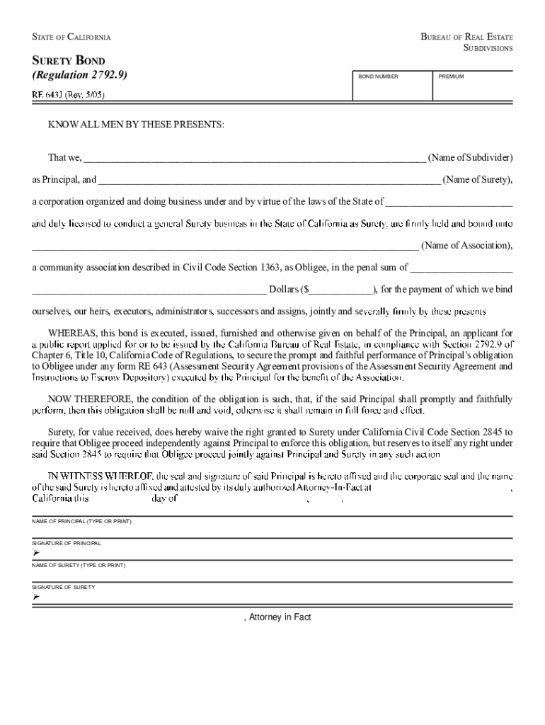 Fillable Online Surety Bond (Reg 27929).pdf Fax Email Print - pdfFiller