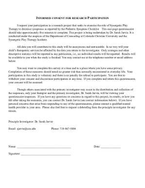 Fillable Online Informed Consent Guidelines & TemplatesResearch Ethics ...