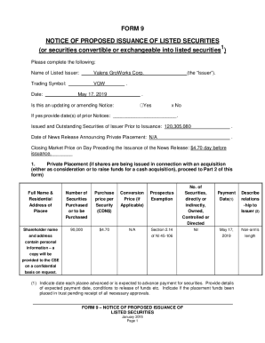 Fillable Online Issued and Outstanding Securities of Issuer Prior to ...