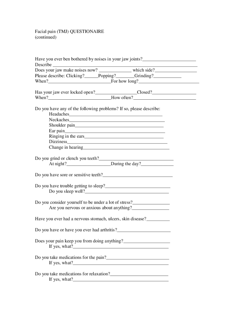 Fillable Online Validity of three screening questions (3Q/TMD) in ...