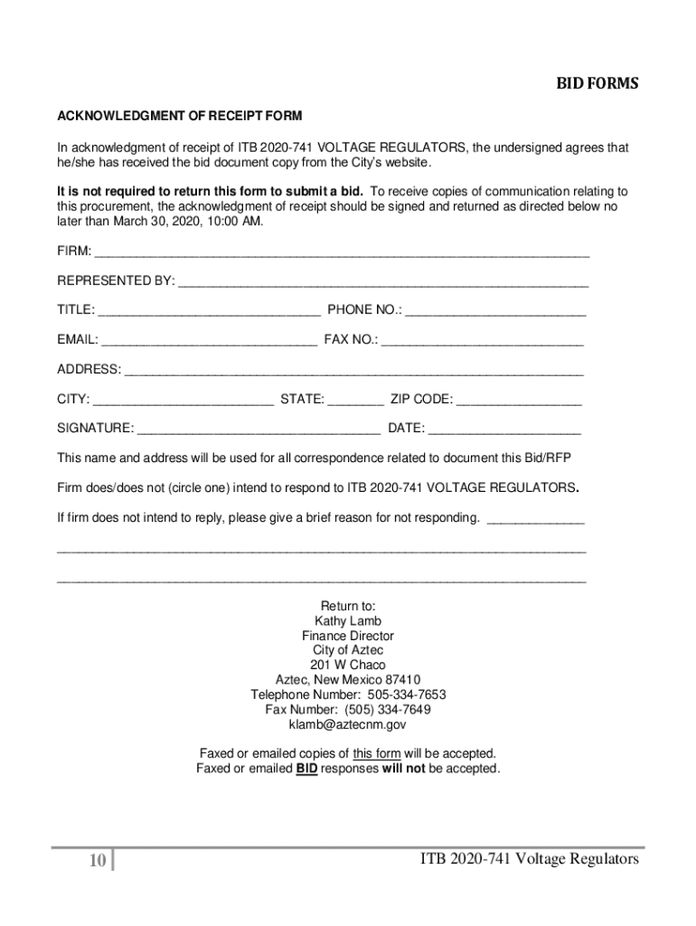 Fillable Online FREE 8+ Acknowledgment of Receipt Forms in PDFMS WordAcknowledgement Letter: How ...