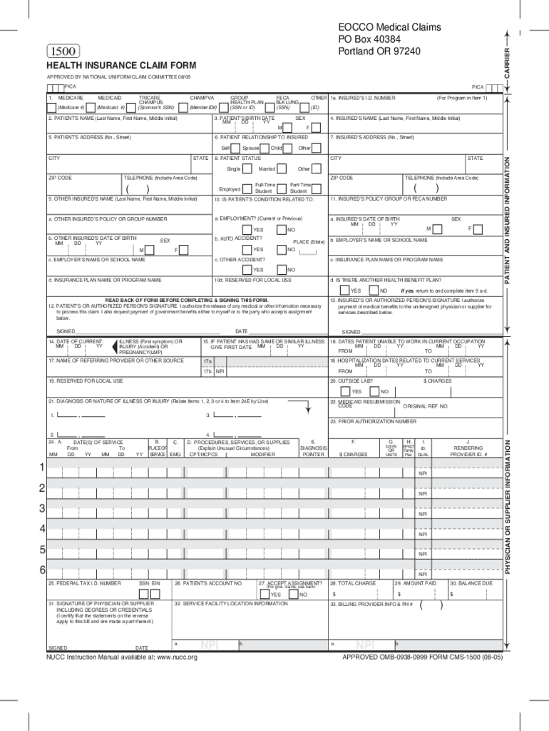 Fillable Online Behavioral Health Claims Service Correspondent Fax ...