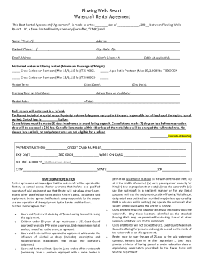 Fillable Online Boat Rental Agreement - PDF TemplatesJotFormBoat Rental ...