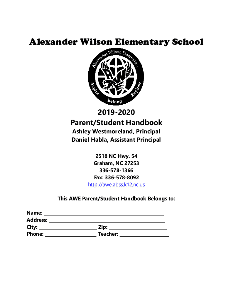 Fillable Online Alexander Wilson Elementary School - Alamance ...